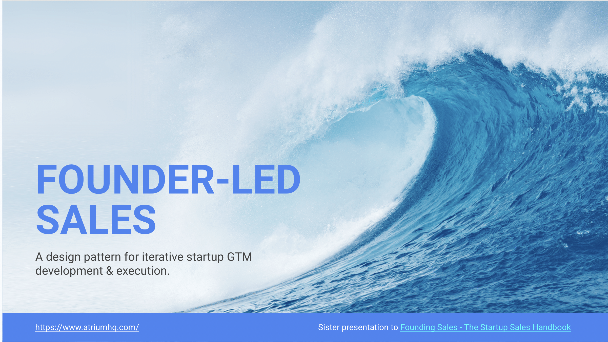 Founder-Led Sales: A Design Pattern for Startup Go To Market