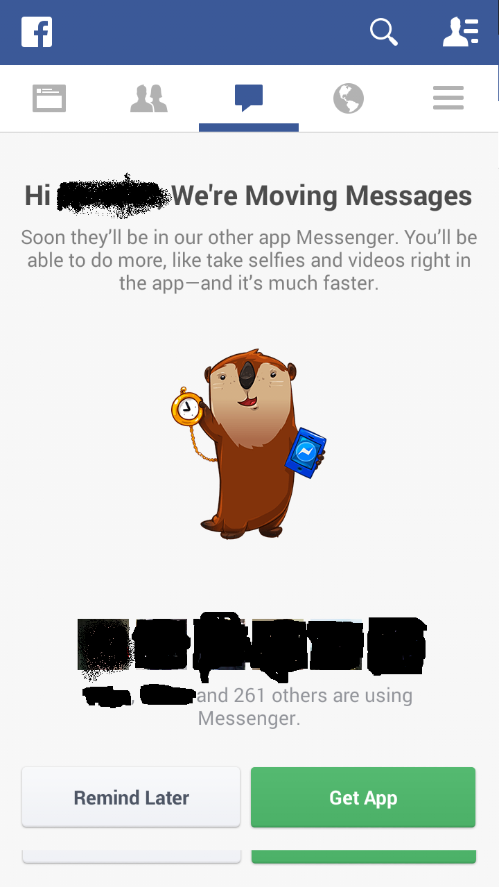 Facebook messenger App additional concerns